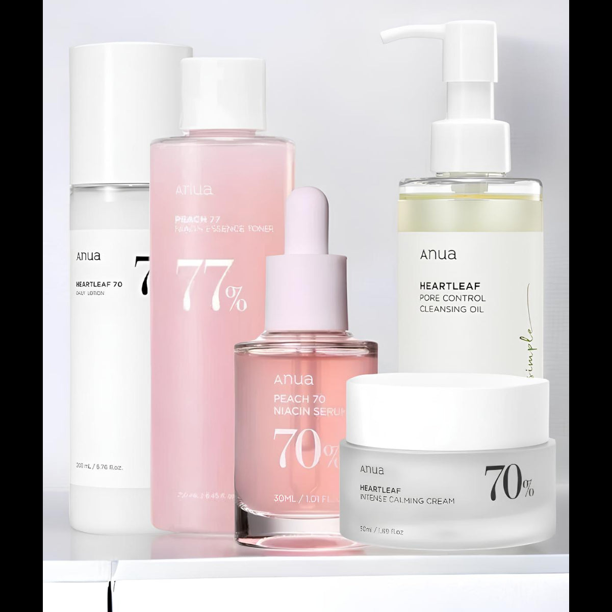 [ANUA] 5-Step Complete Skincare Bundle – Peach & Heartleaf Toner, Loti ...